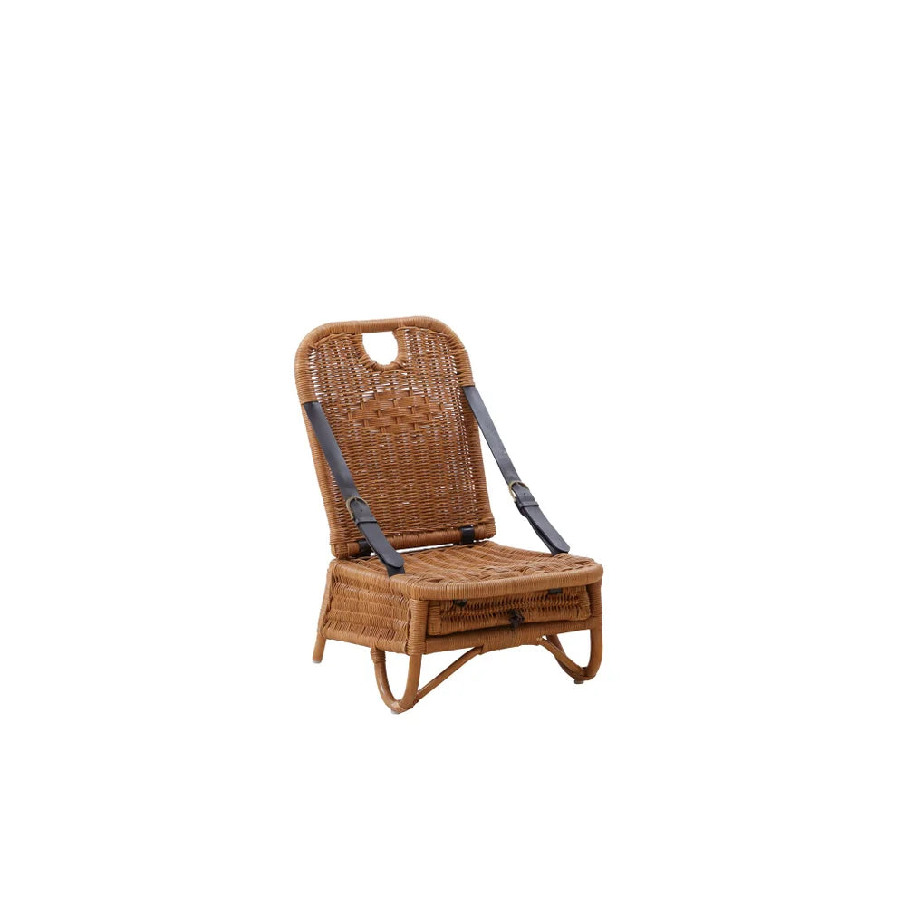 Picnic Chair Rattan Frame w/Leather Straps – Kenian