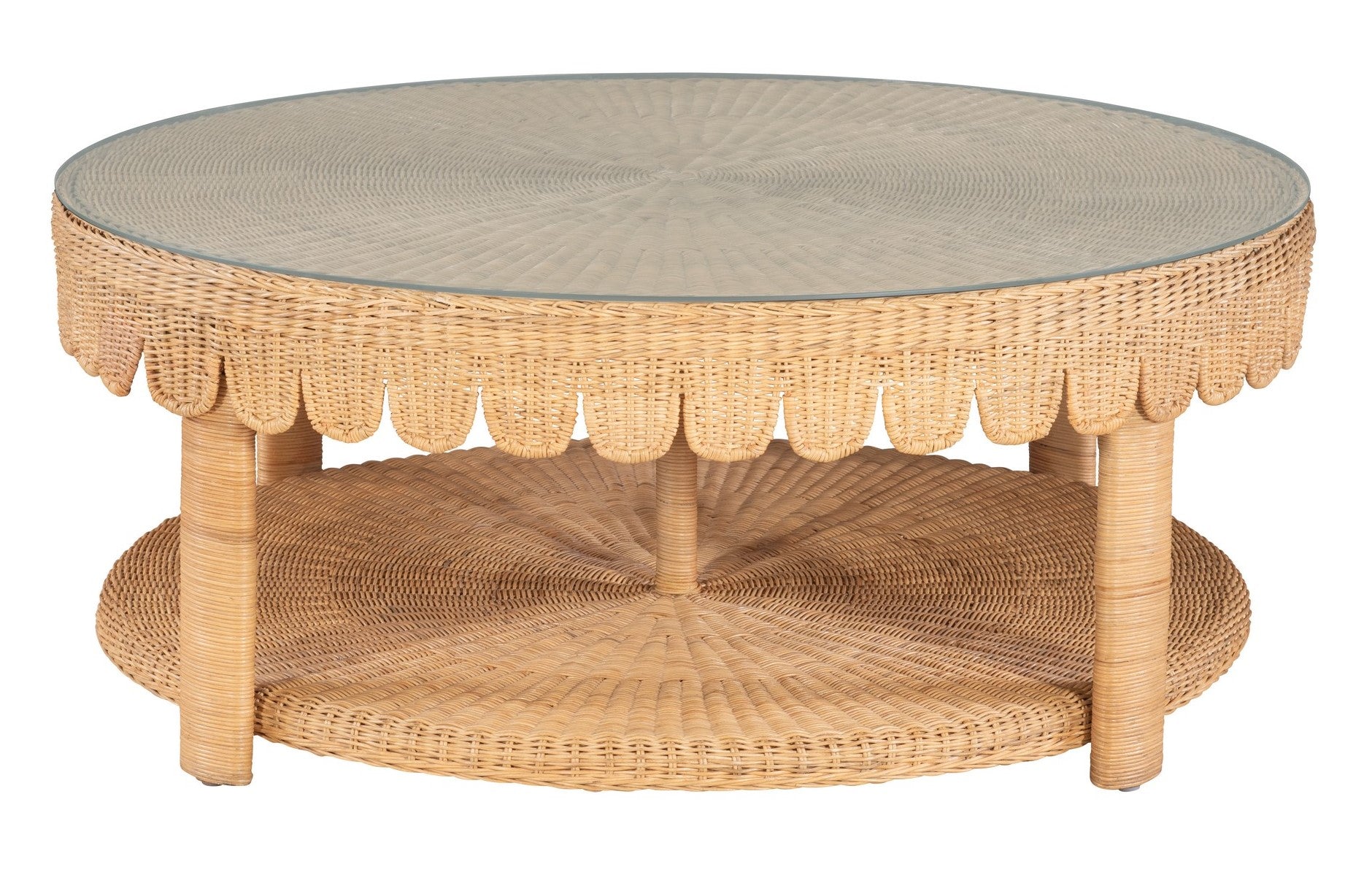 Scalloped Round Coffee Table Kenian Scalloped Round Coffee Table Kenian